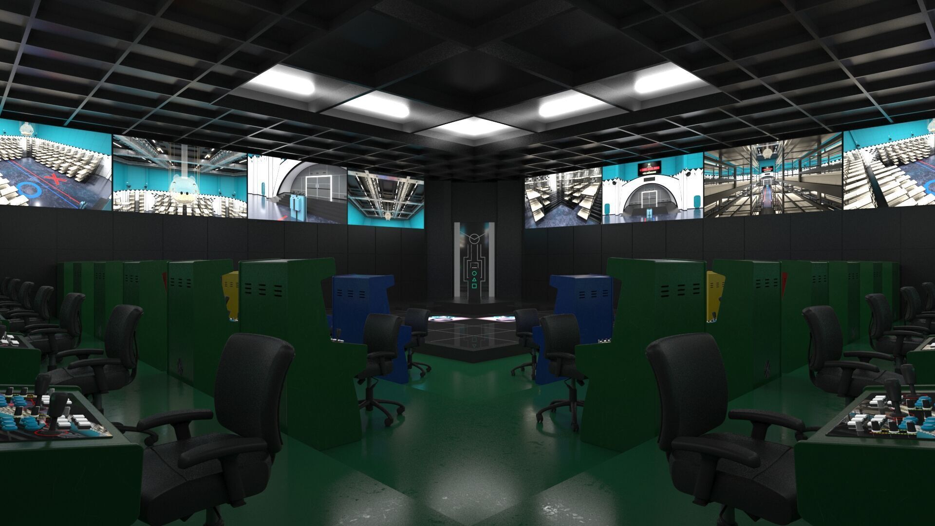 Squid game Master control room 3D model | CGTrader