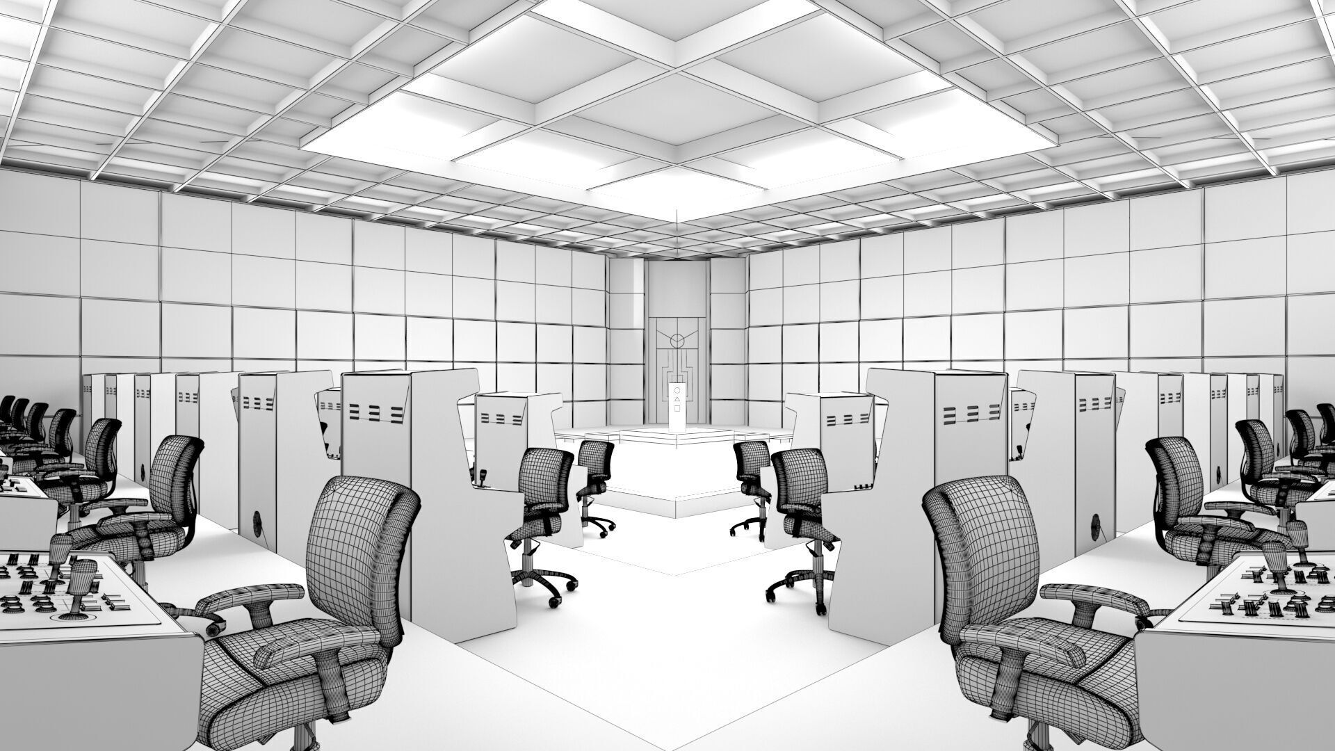 Squid game Master control room 3D model | CGTrader