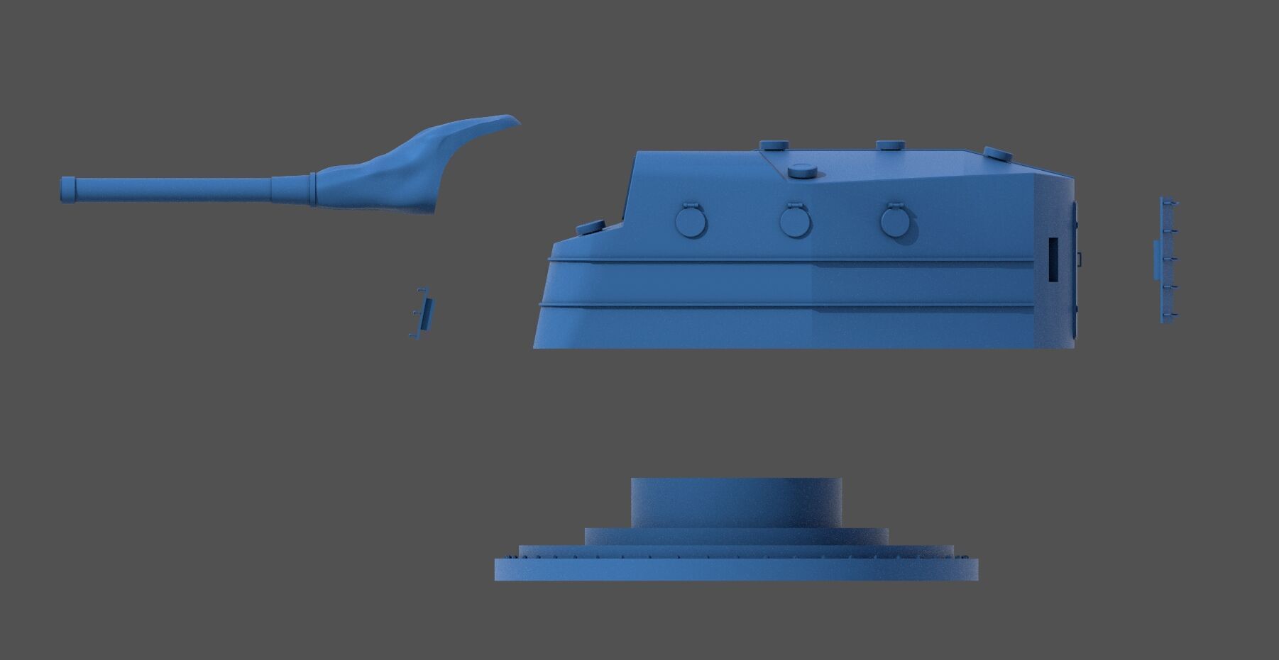 Japanese 3rd year type C turret - Commercial license scale 1-100 3D ...