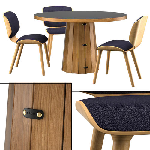 Container Table Bodhi with Linoak Top 3D model | CGTrader