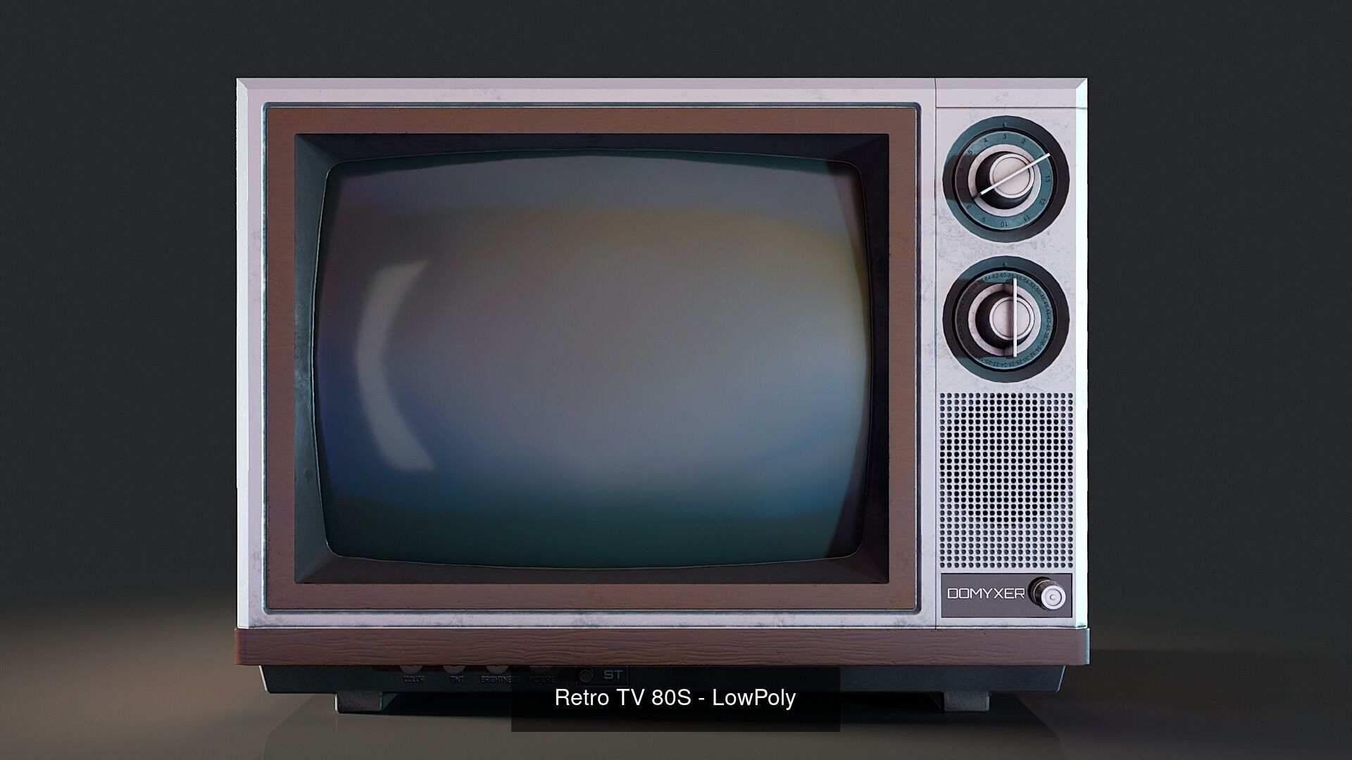 3D Model Collection TV Set 80s VR / AR / low-poly | CGTrader