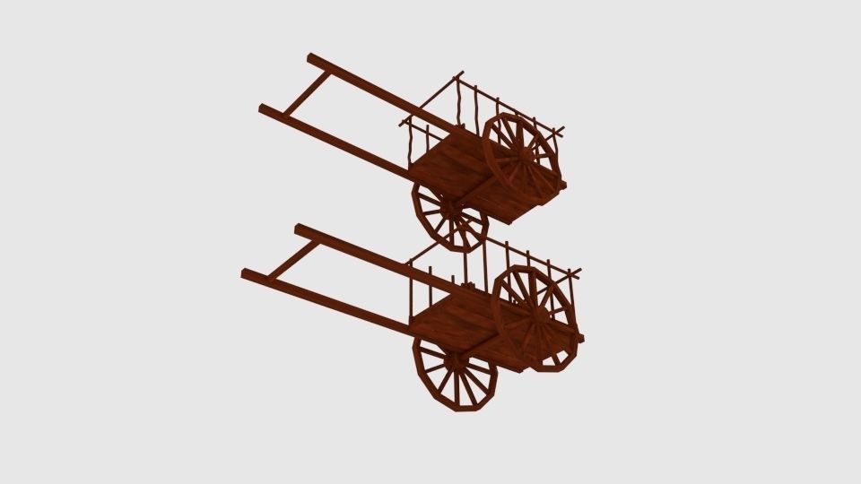 3D model Hanley Sk Red River Cart VR / AR / low-poly | CGTrader