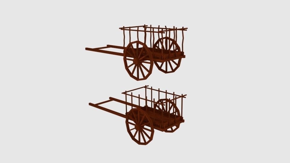 3D model Hanley Sk Red River Cart VR / AR / low-poly | CGTrader