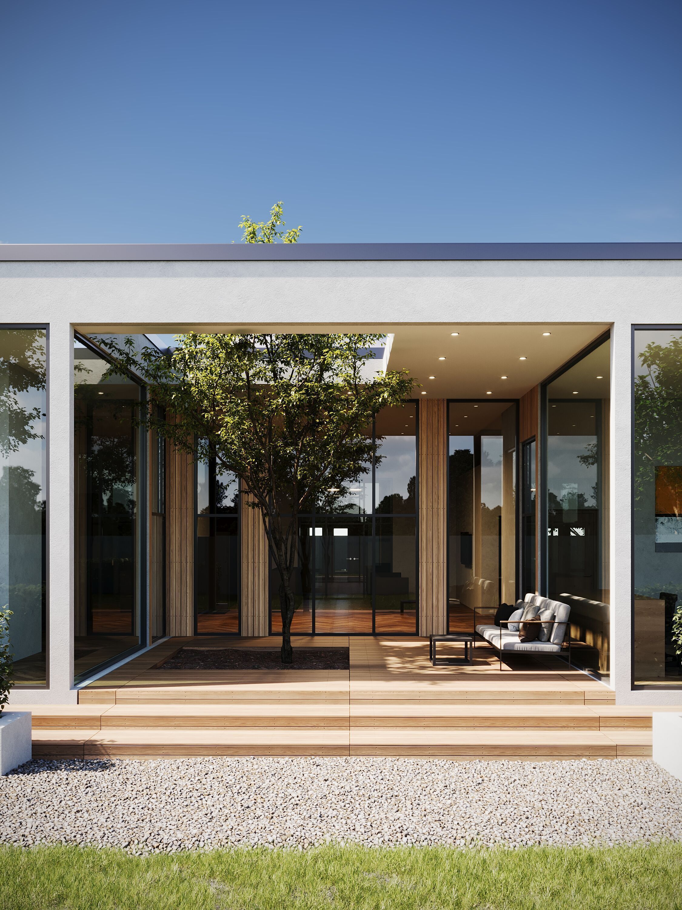 Exterior House Scene Day and Night 3D model | CGTrader