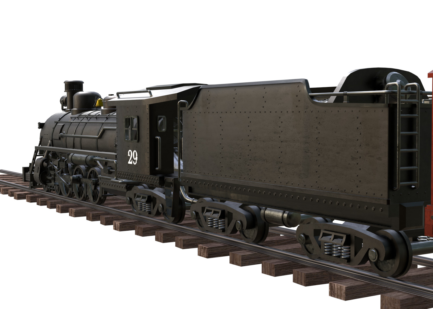 3D model Steam Train v2 VR / AR / low-poly | CGTrader