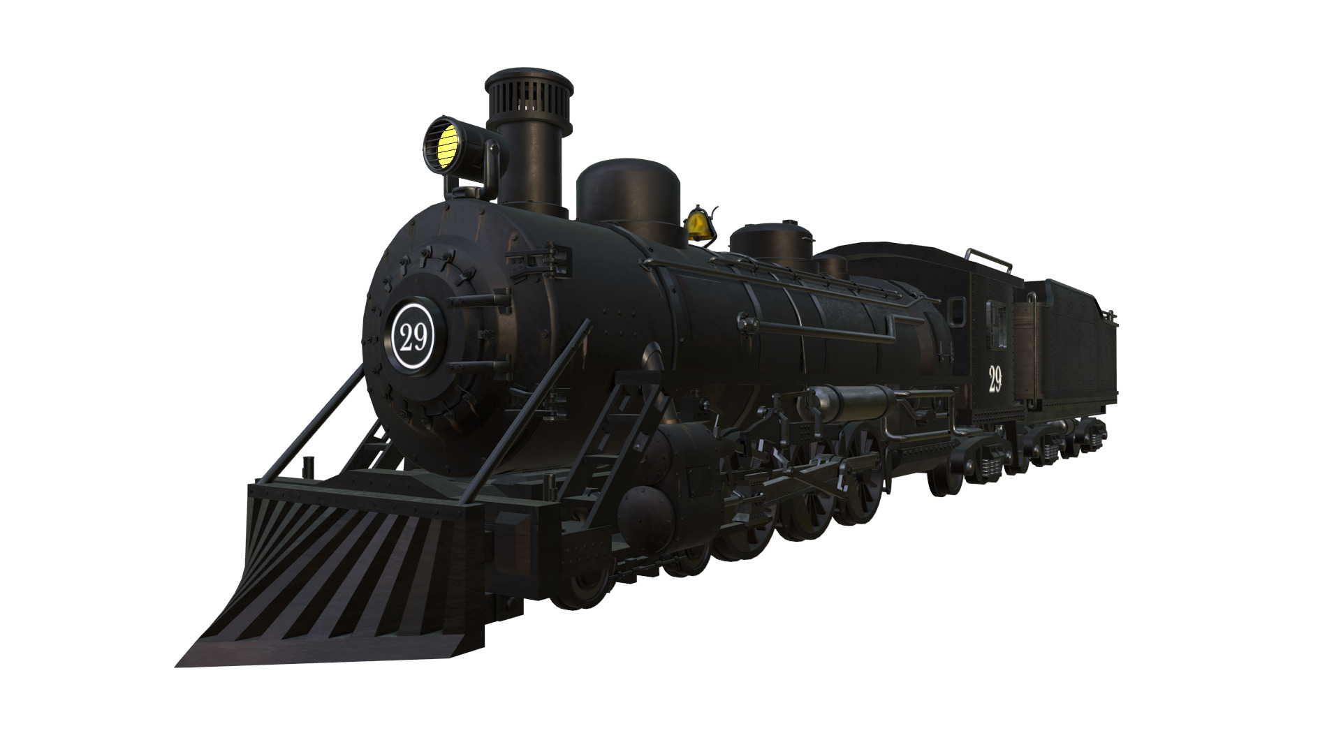 3D model Steam Train v2 VR / AR / low-poly | CGTrader