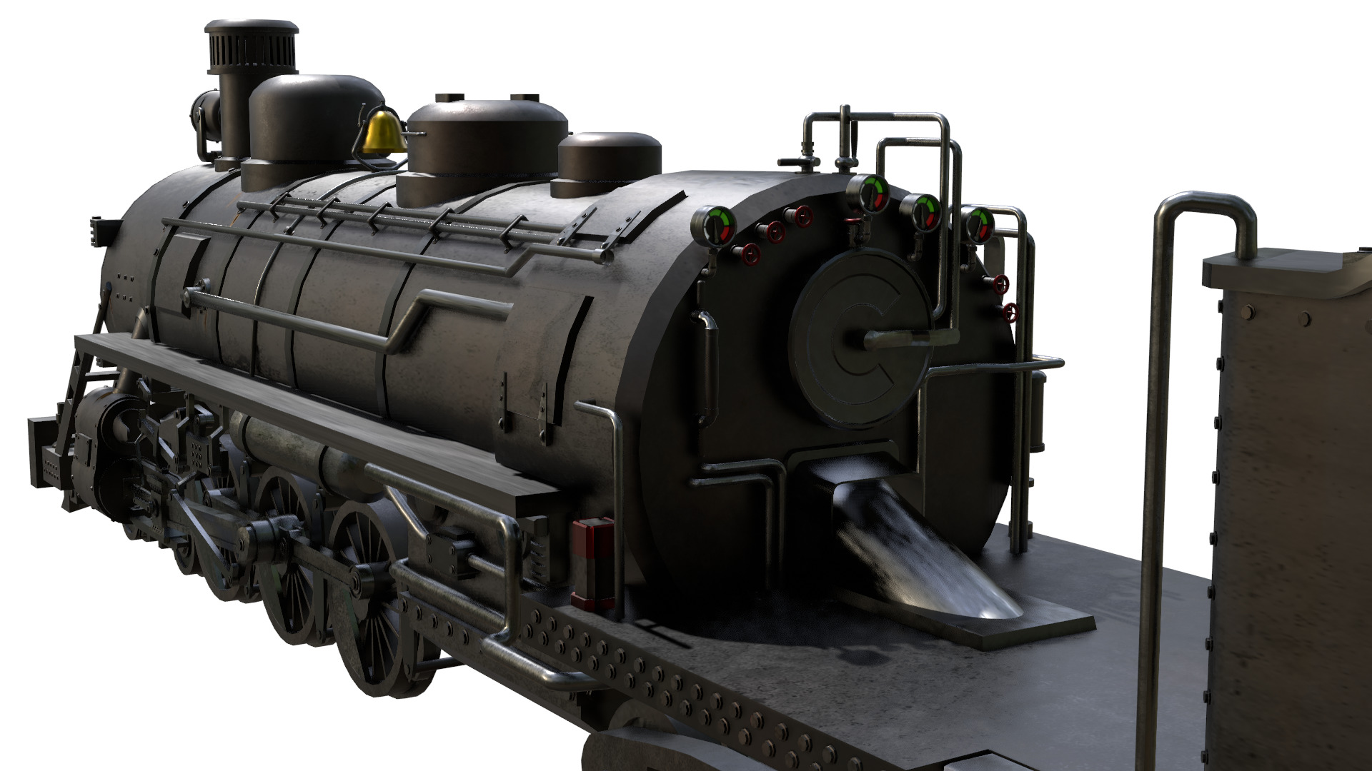 3D model Steam Train v2 VR / AR / low-poly | CGTrader