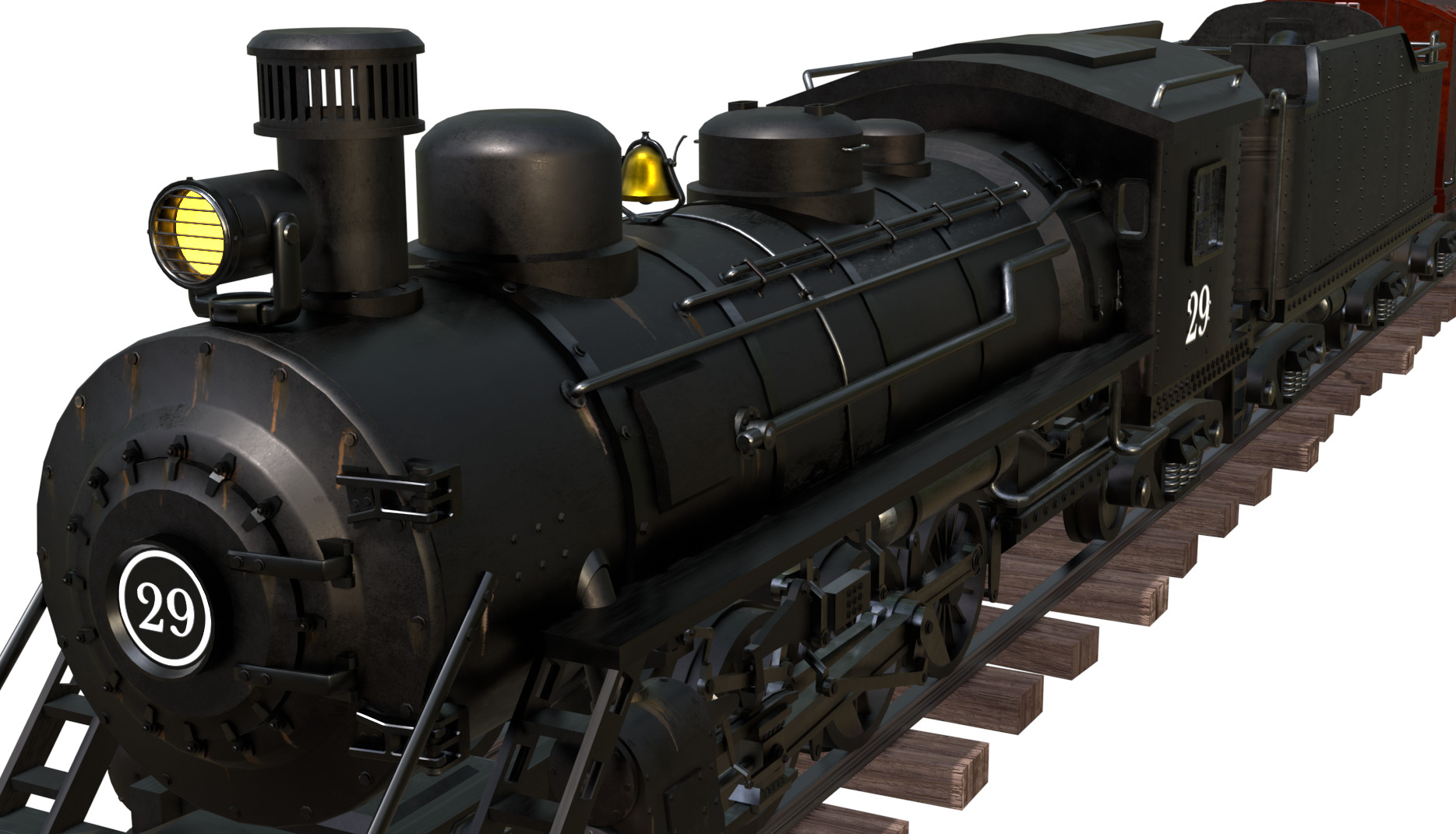 3D model Steam Train v2 VR / AR / low-poly | CGTrader