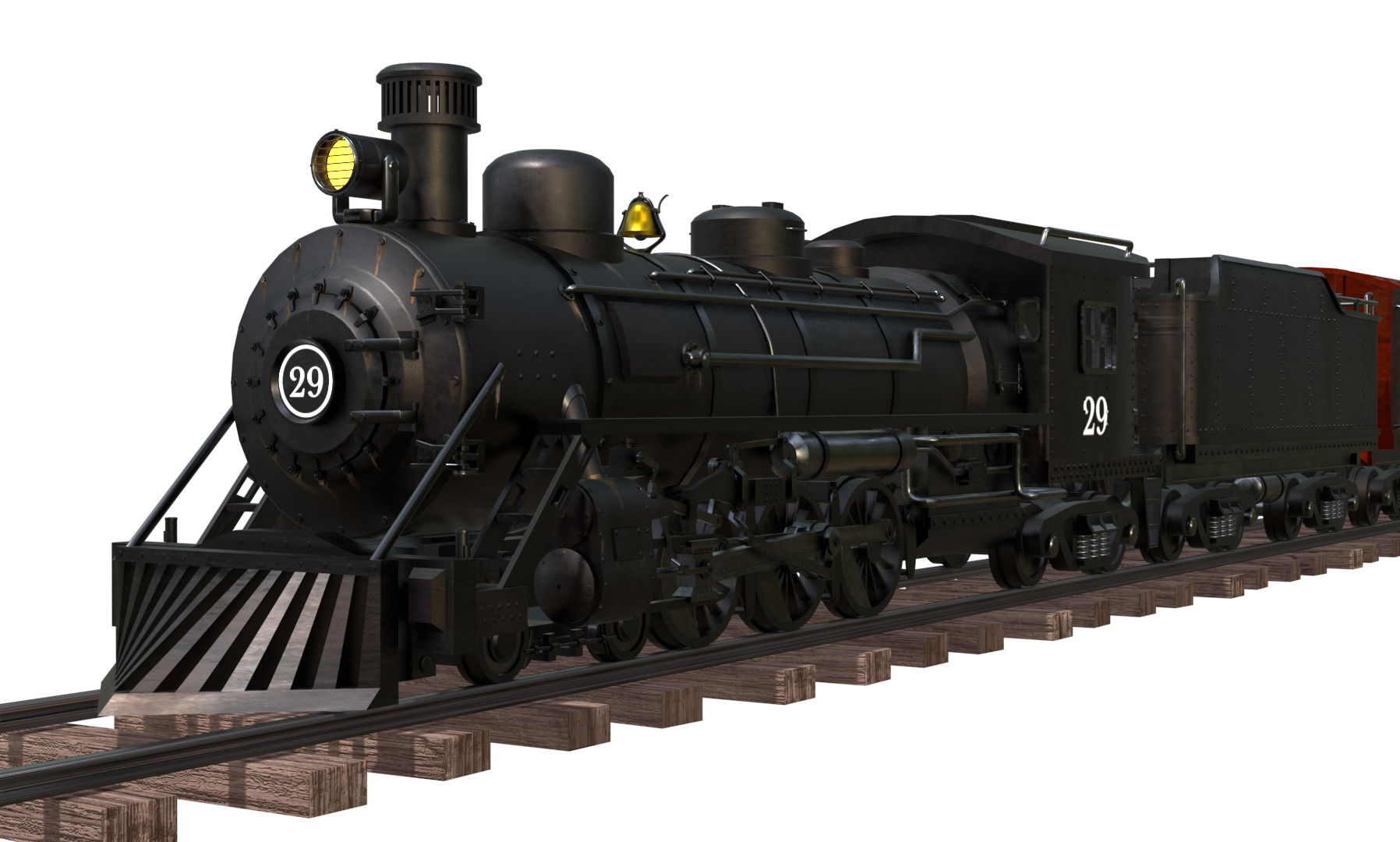 3D model Steam Train v2 VR / AR / low-poly | CGTrader