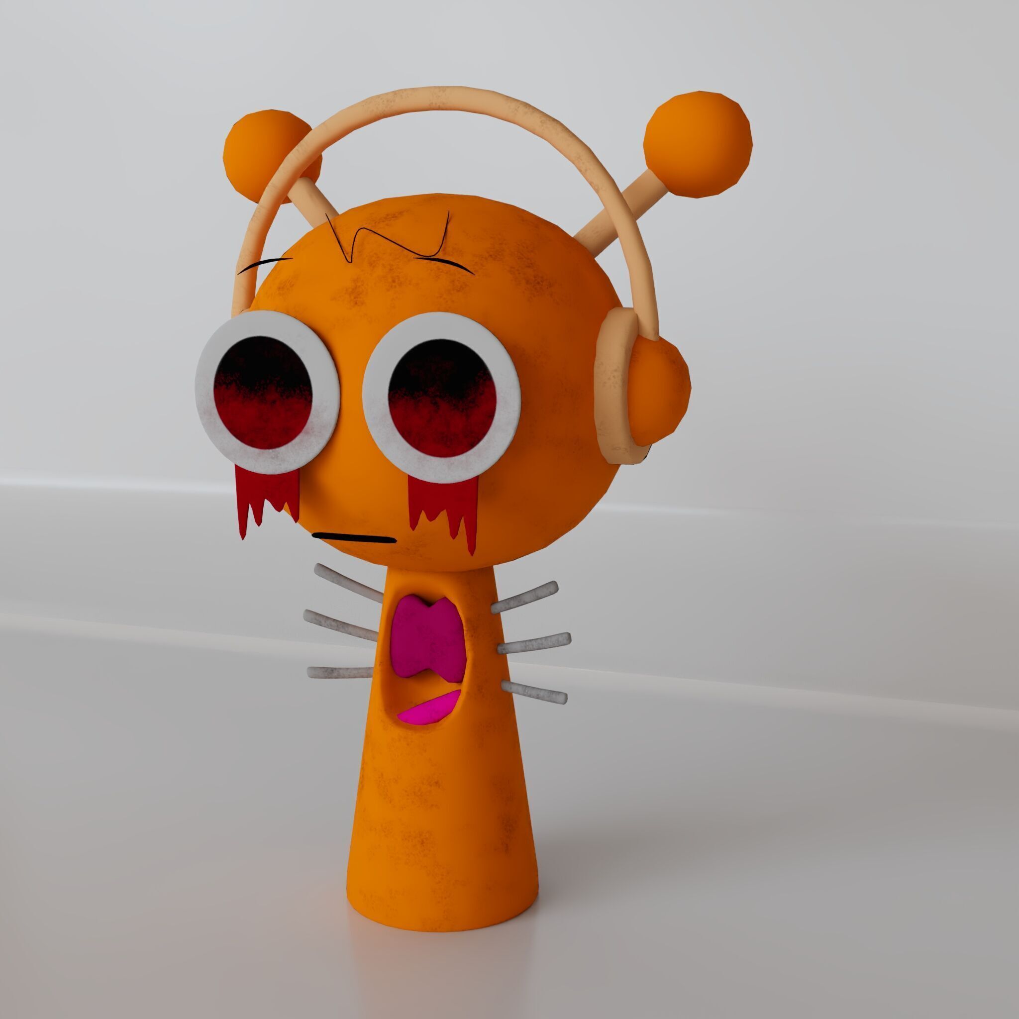 3D model Sprunki Incredibox Oren Orange Horror Appearance low poly VR ...