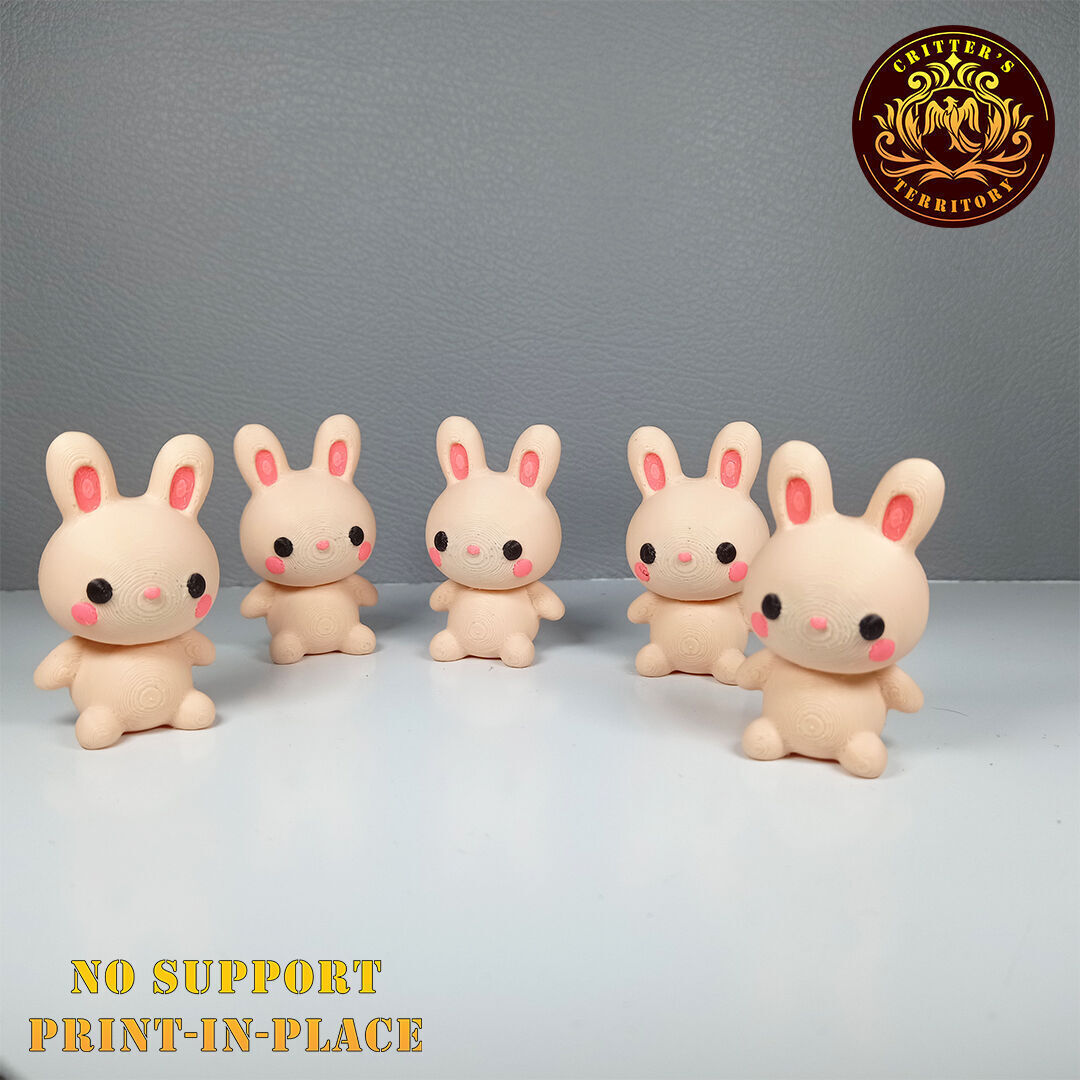 Flexi Mini Bunny No support Print in Place Articulated 3D model 3D ...