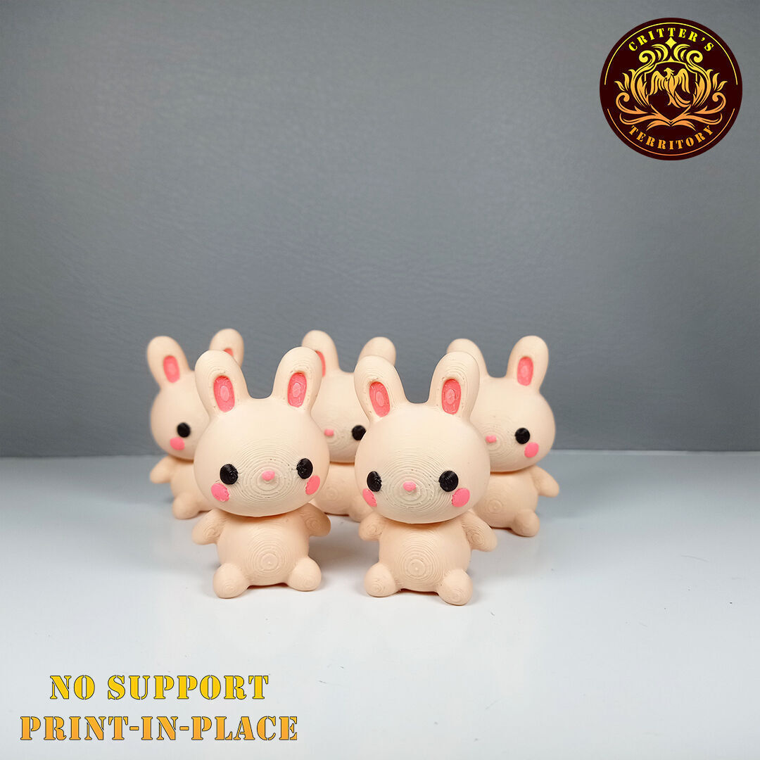 Flexi Mini Bunny No support Print in Place Articulated 3D model 3D ...