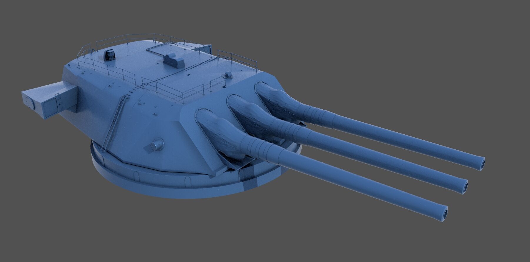 Yamato type94 46cm turrets - Commercial license -1-100 scale 3D model ...
