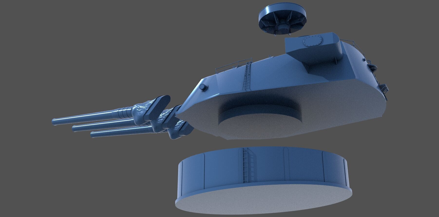 Yamato type94 46cm turrets - Commercial license -1-100 scale 3D model ...