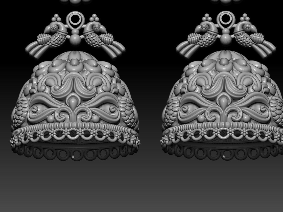 Peacock-Inspired Jewelry 3D Model High-Detail CAD Design 3D model 3D ...