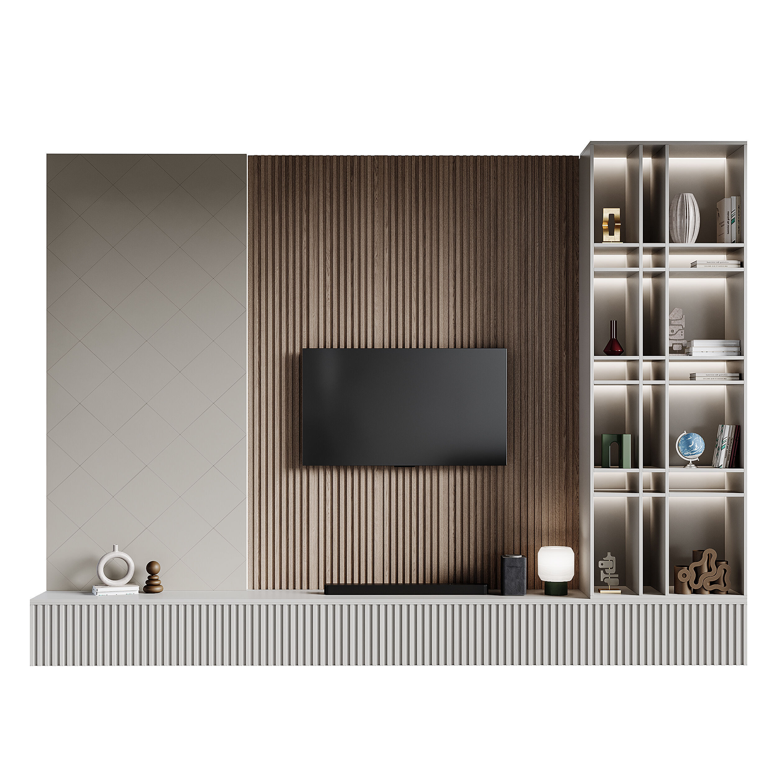 Modern TV Wall 028 3D model | CGTrader
