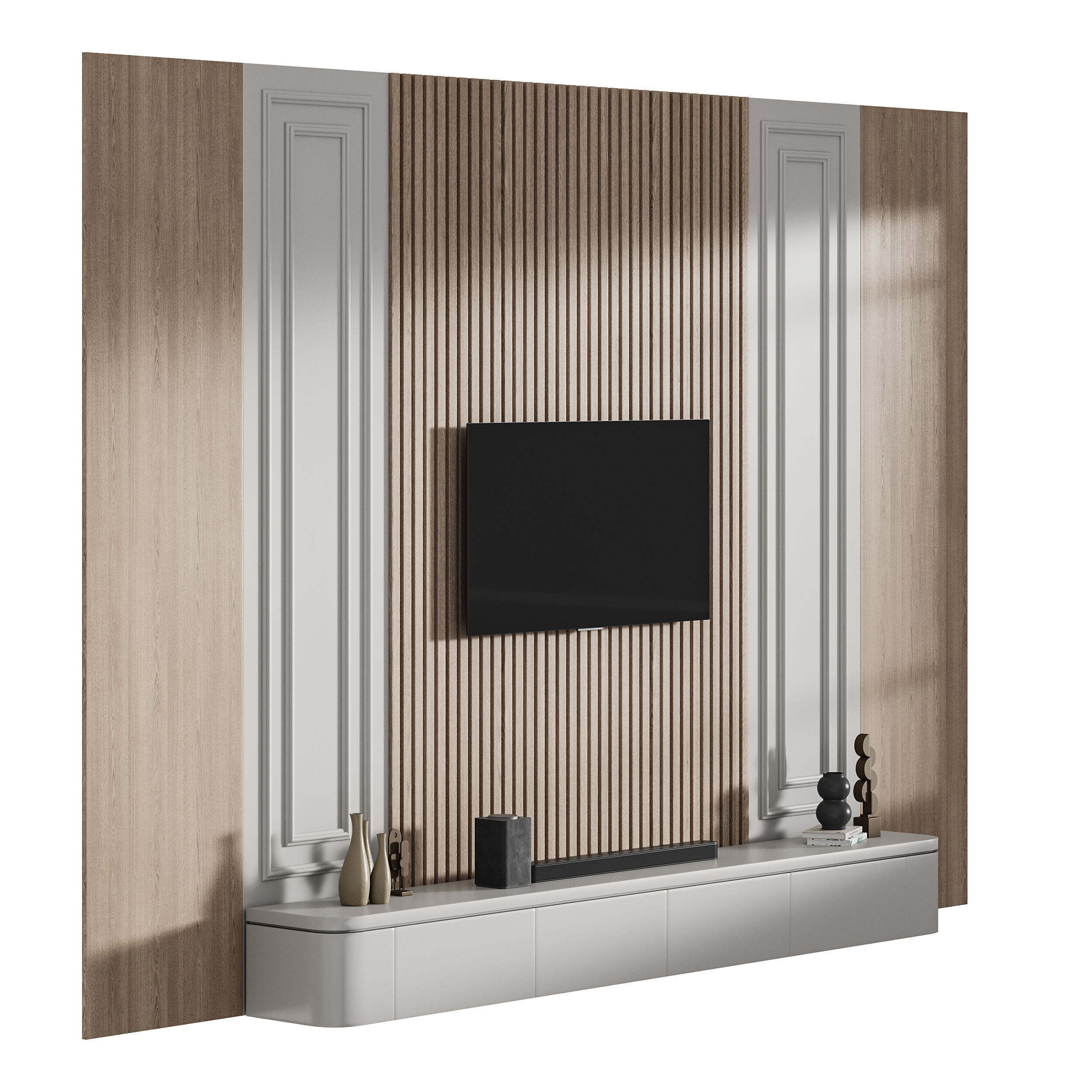 Modern TV Wall 030 3D model | CGTrader