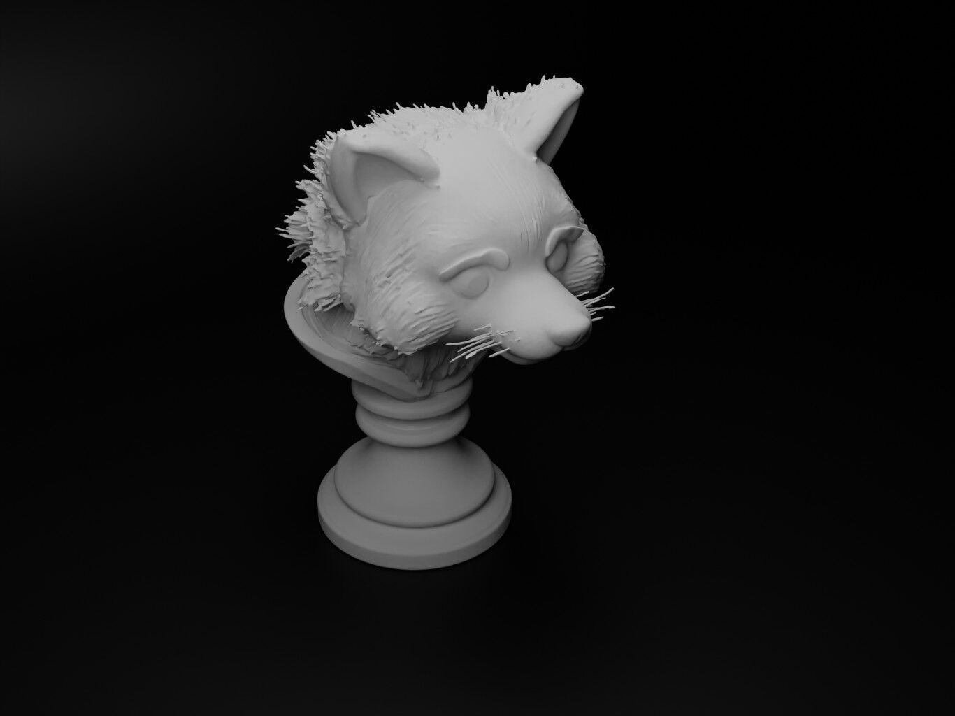 Red Panda Animal Bust Chess 3D model 3D printable | CGTrader
