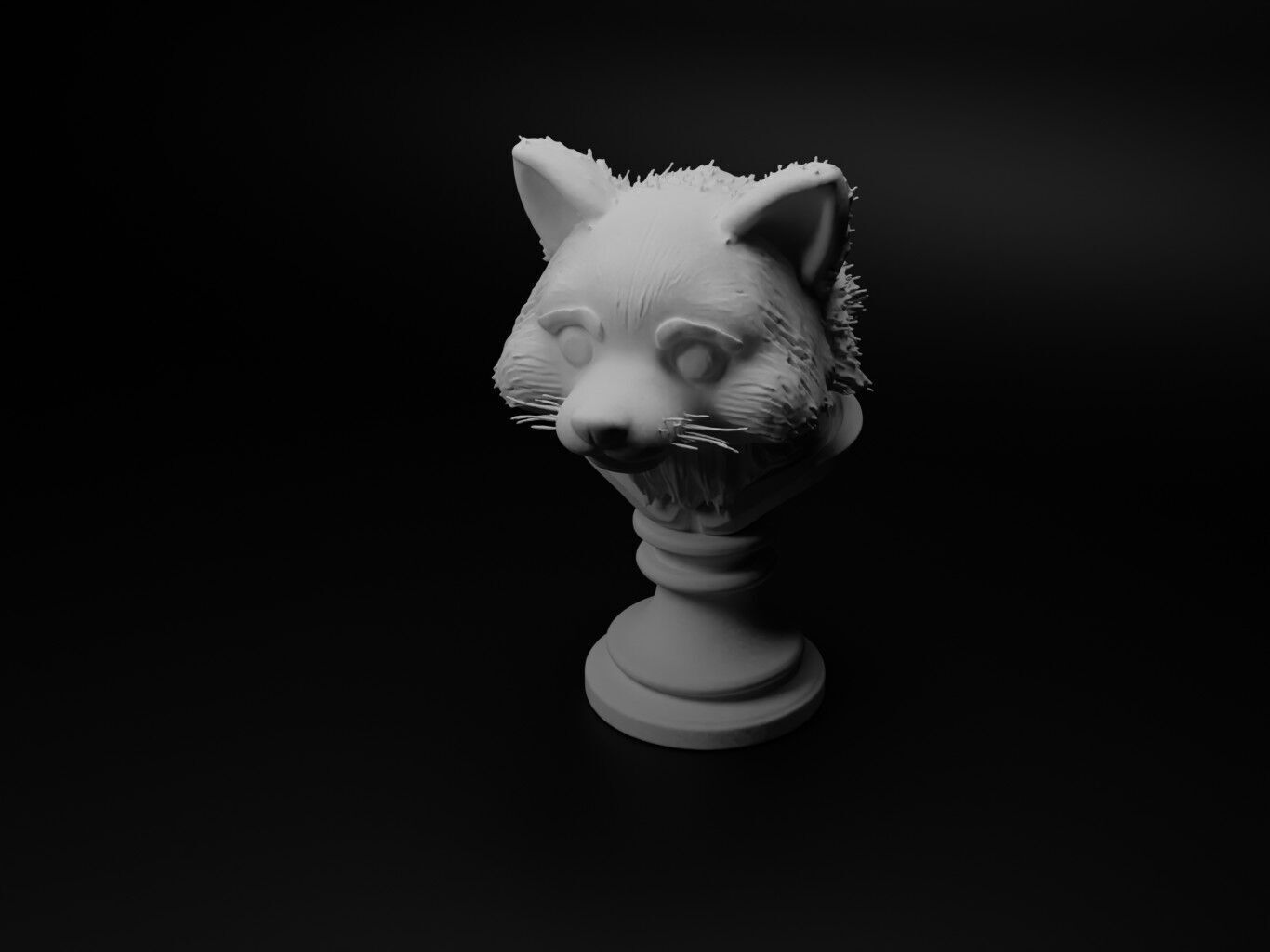 Red Panda Animal Bust Chess 3D model 3D printable | CGTrader