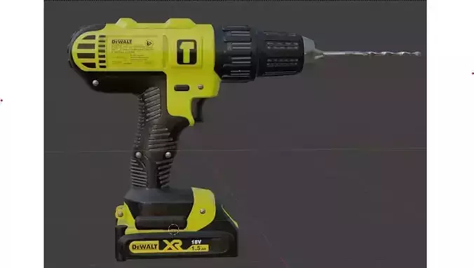 High-Quality Cordless Power Drill 3D Model free VR / AR / low-poly 3D ...