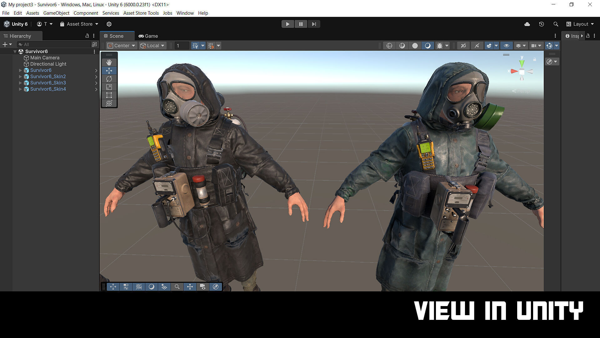3D model MODULAR POST APOCALYPTIC SURVIVOR GAME READY 3D CHARACTER VR ...
