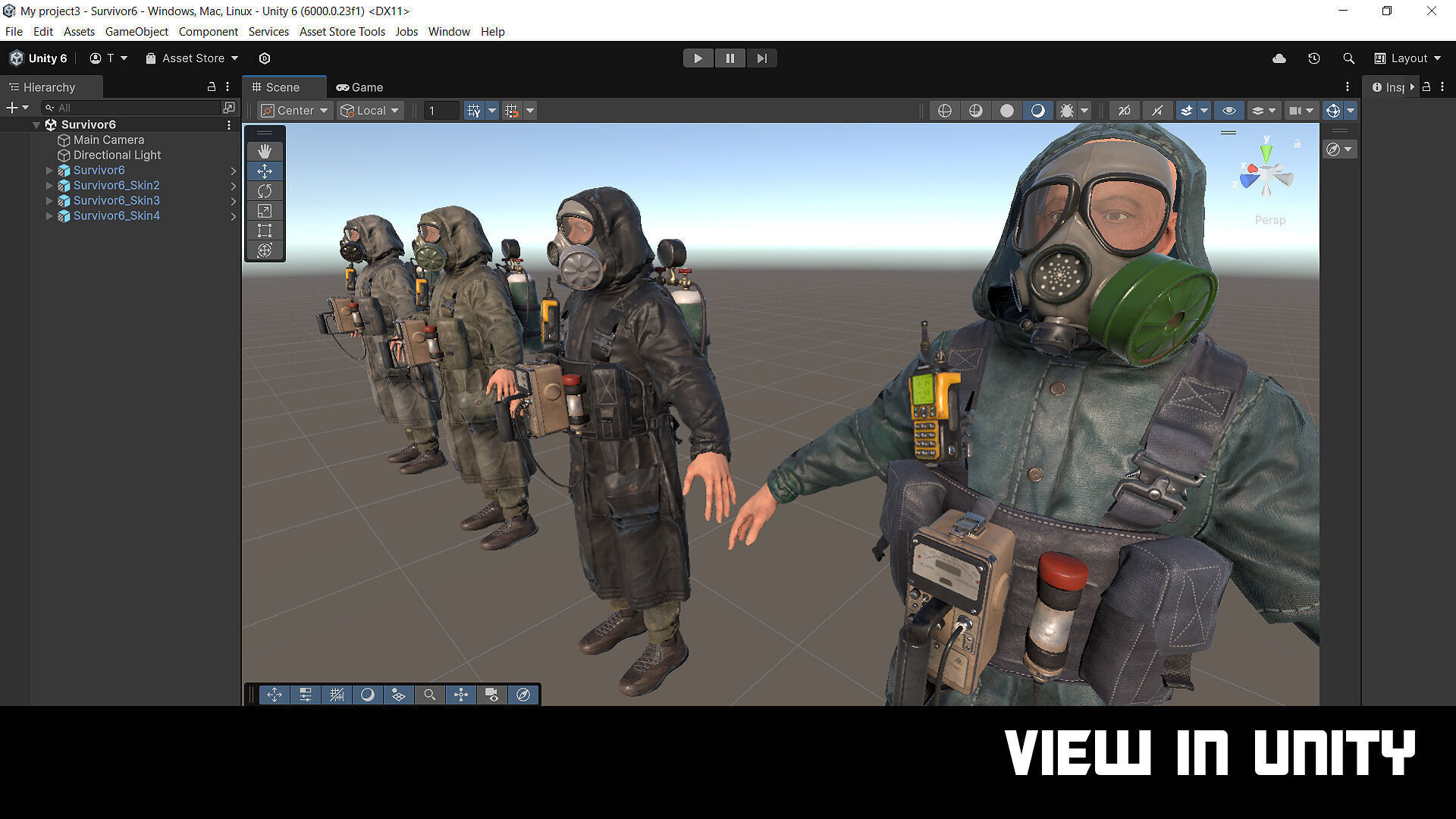 3D model MODULAR POST APOCALYPTIC SURVIVOR GAME READY 3D CHARACTER VR ...
