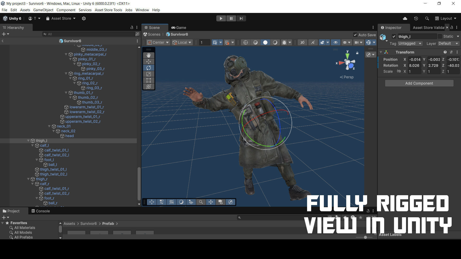 3D model MODULAR POST APOCALYPTIC SURVIVOR GAME READY 3D CHARACTER VR ...