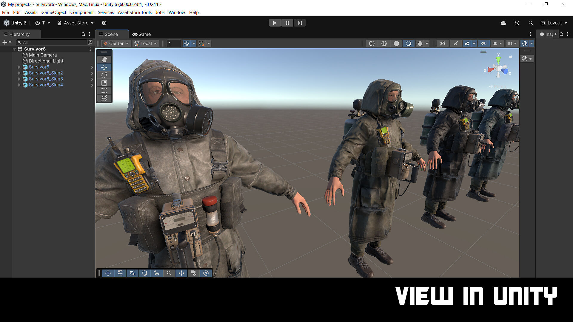3D model MODULAR POST APOCALYPTIC SURVIVOR GAME READY 3D CHARACTER VR ...