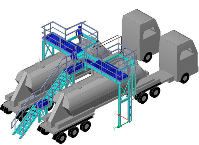 Tanker loading bay platform 3D model | CGTrader