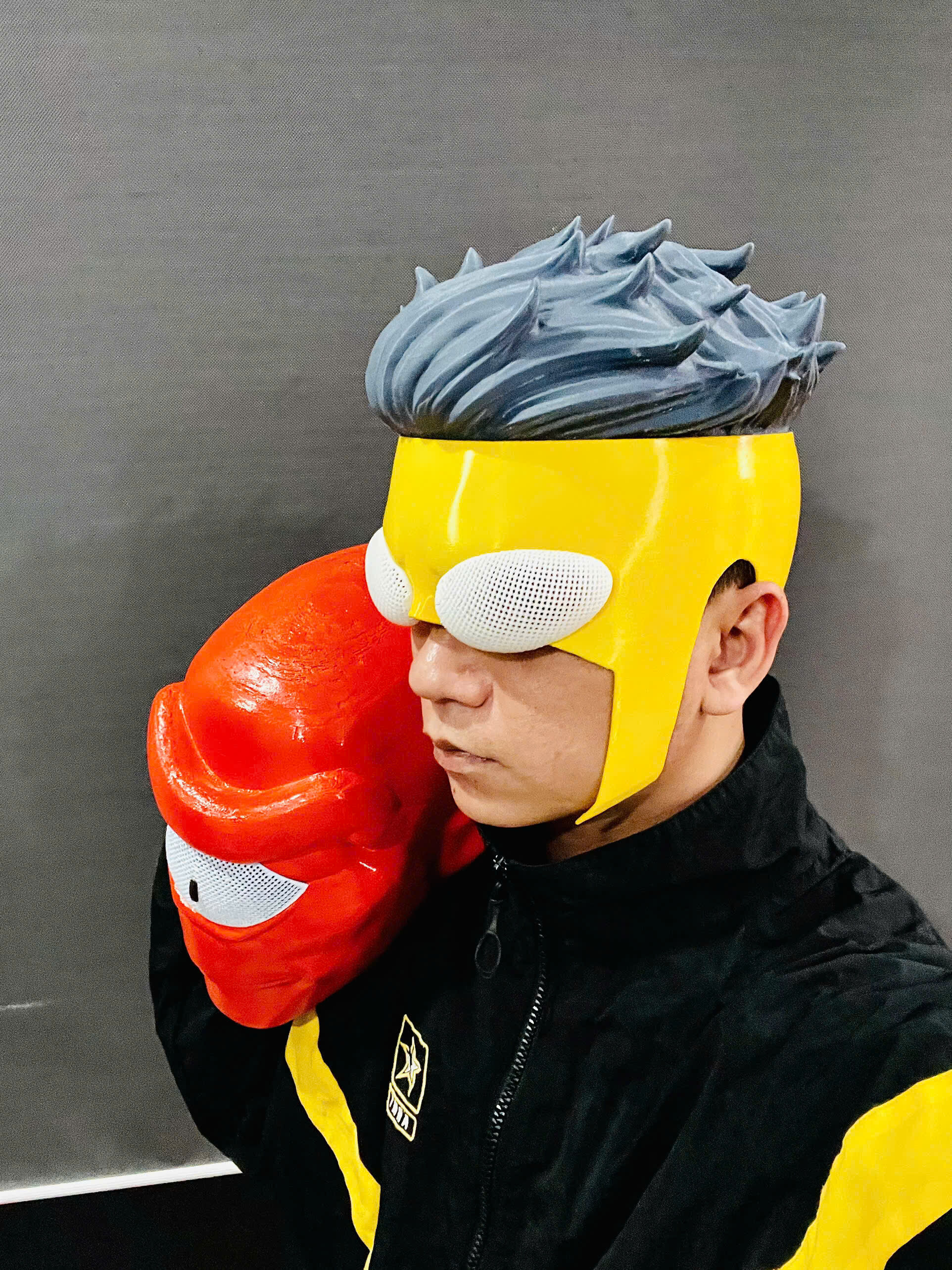 Invincible Mask With Hair - Halloween Comics Cosplay 3D model 3D ...