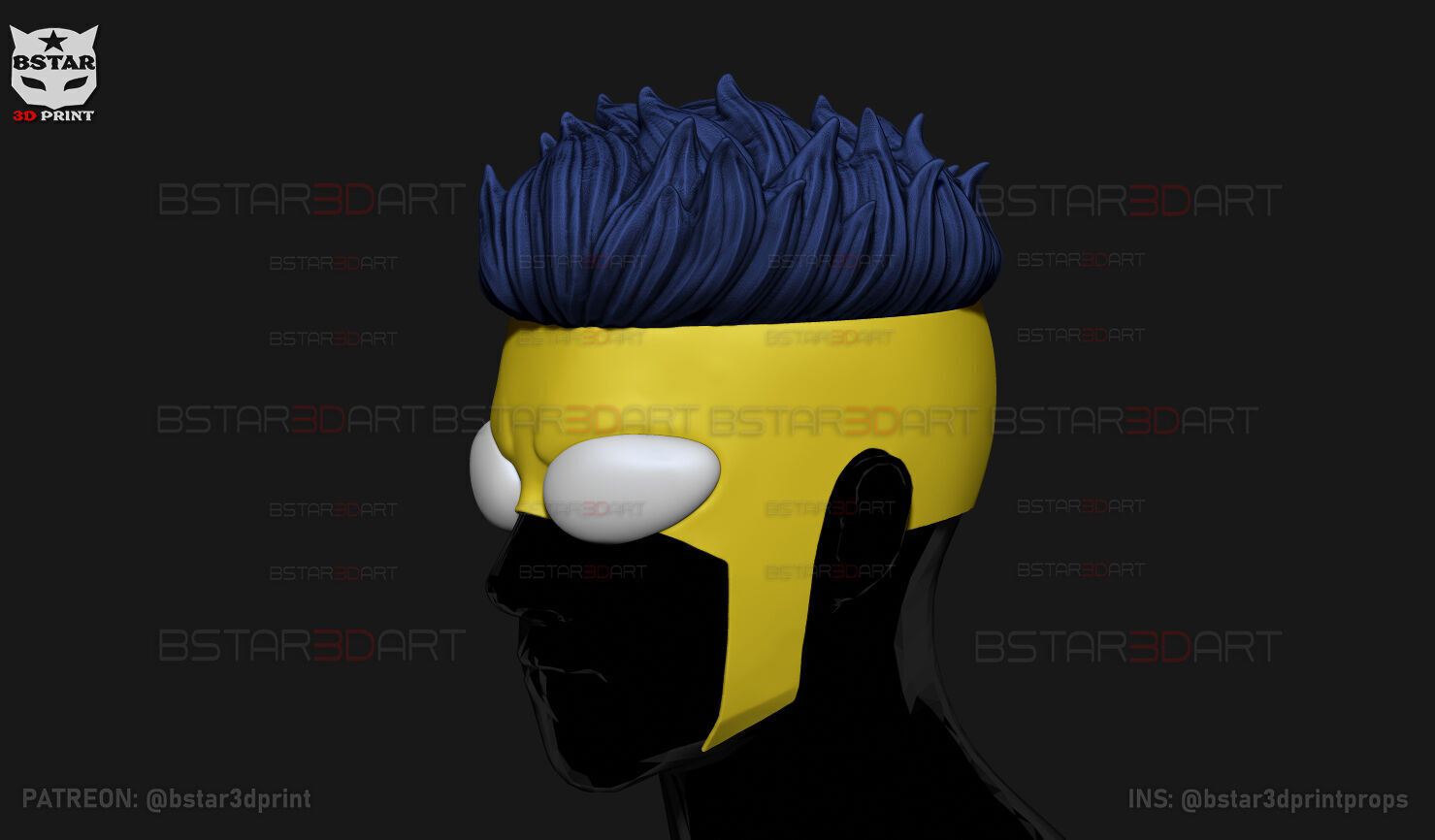 Invincible Mask With Hair - Halloween Comics Cosplay 3D model 3D ...