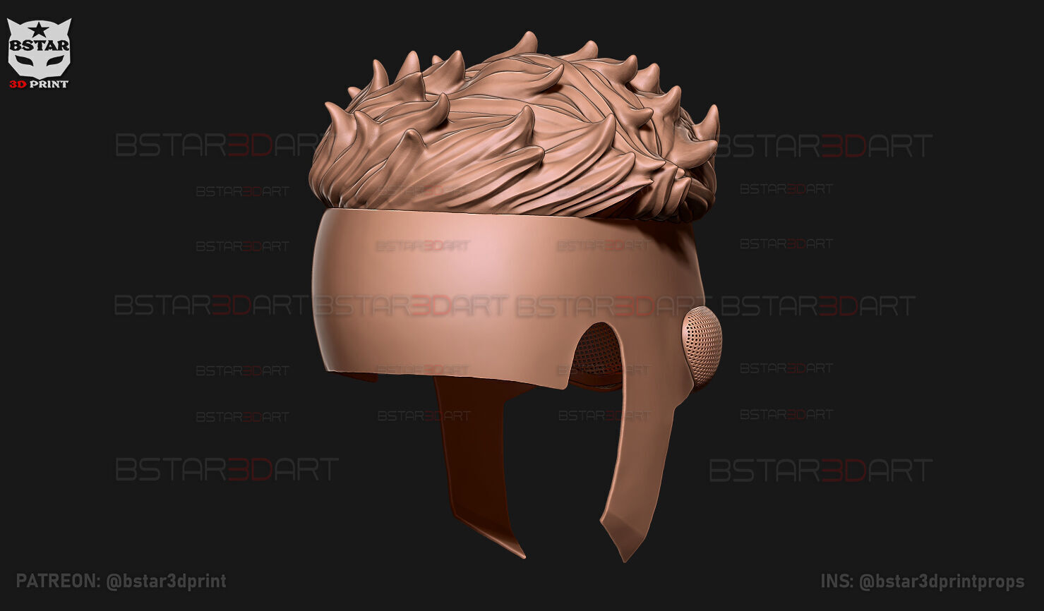 Invincible Mask With Hair - Halloween Comics Cosplay 3D model 3D ...