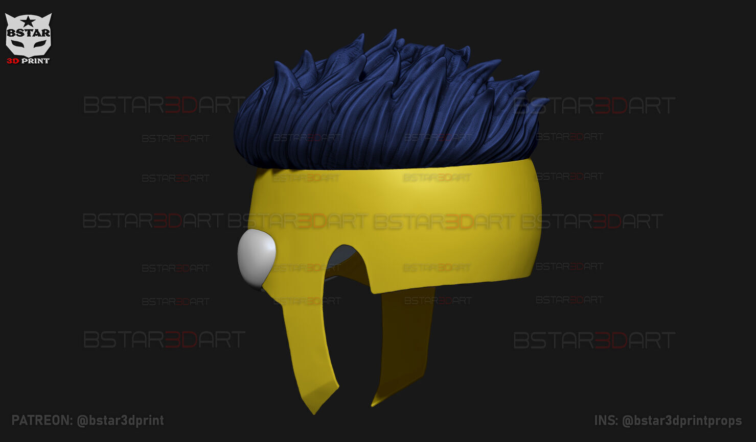 Invincible Mask With Hair - Halloween Comics Cosplay 3D model 3D ...