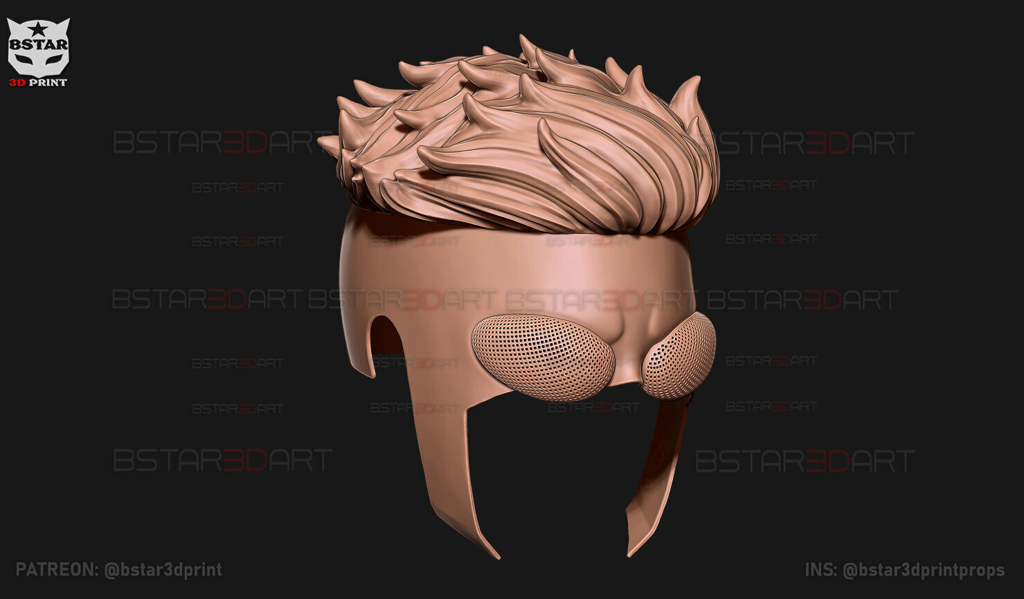 Invincible Mask With Hair - Halloween Comics Cosplay 3D model 3D ...