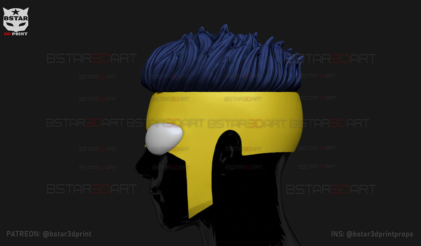 Invincible Mask With Hair - Halloween Comics Cosplay 3D model 3D ...