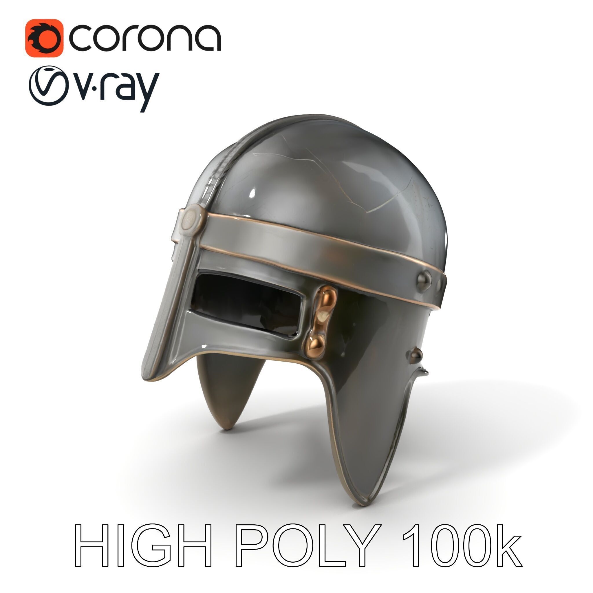 3D model Medieval Nasal Helm Armor model pack VR / AR / low-poly | CGTrader