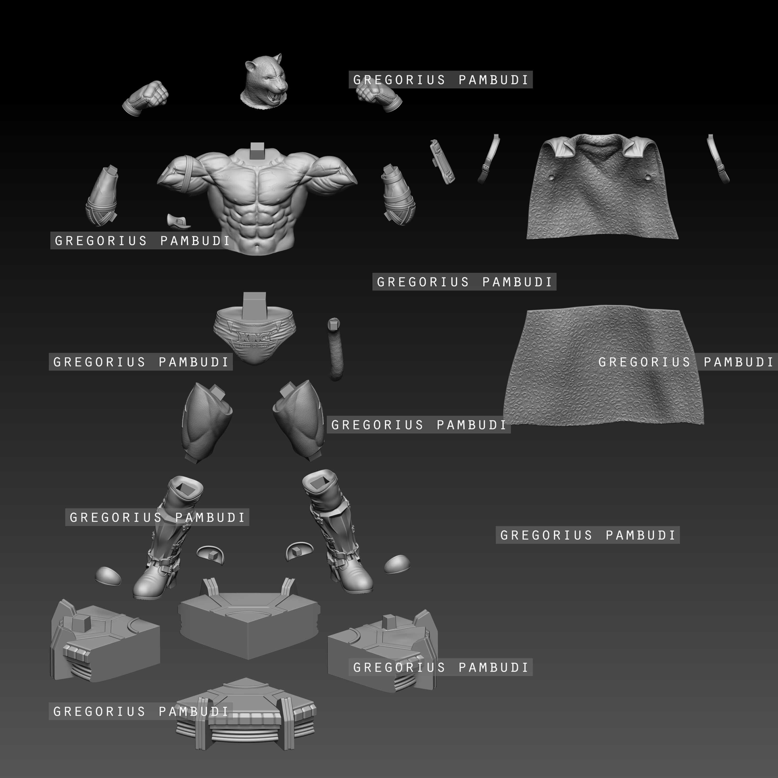 Tekken King Fan Art Statue 3d Printable 3D model 3D printable | CGTrader
