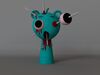 3D model Sprunki Incredibox Sky Blue Horror Appearance low poly VR / AR ...
