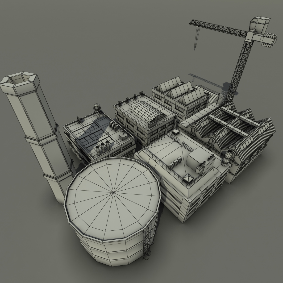 Industrial structures 3D model | CGTrader