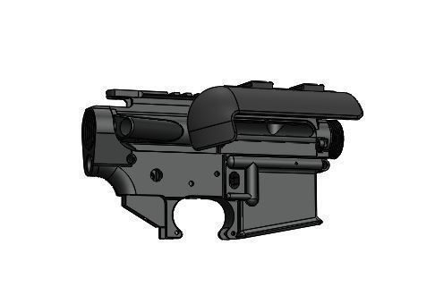 AR 15 Rifle Upper and Lower 3D model | CGTrader