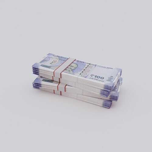 3D model 100 Indian Rupee INR Currency VR / AR / low-poly | CGTrader