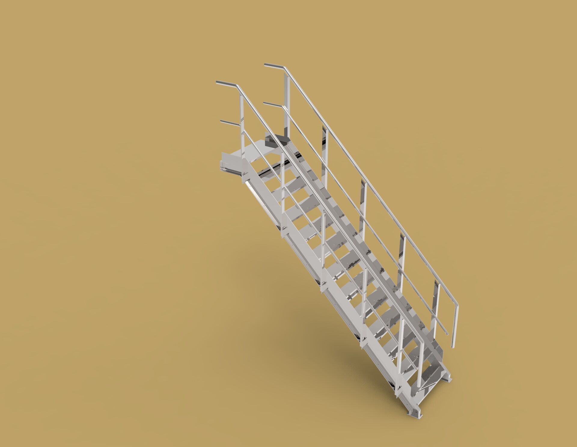 Industrial Steel Staircase free 3D model | CGTrader