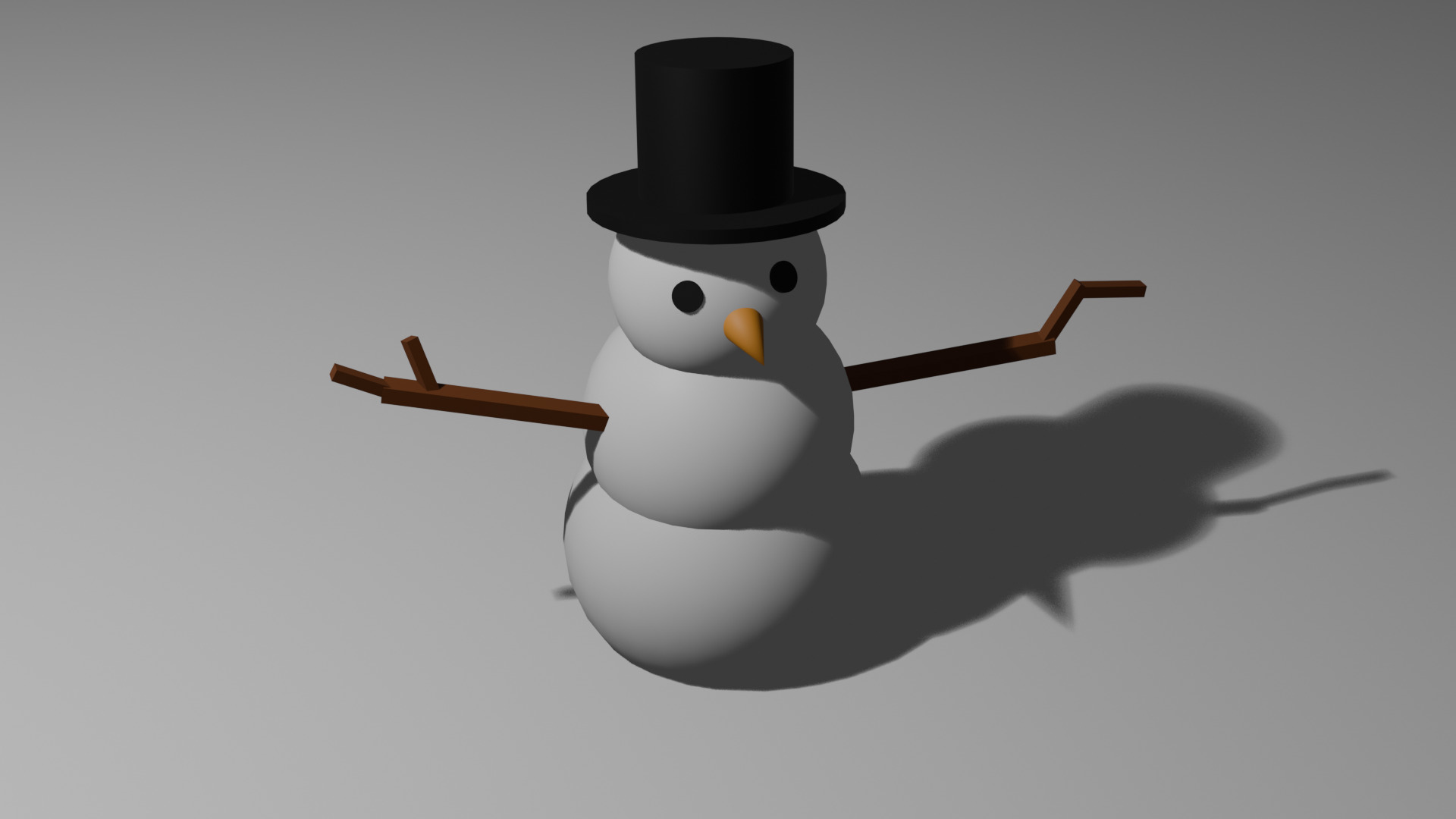 3D model Simple 3D Snowman Model VR / AR / low-poly | CGTrader