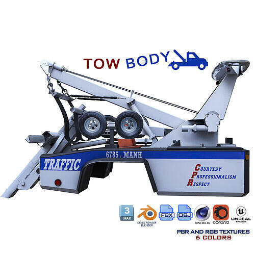 3D model Wrecker tow Body VR / AR / low-poly | CGTrader