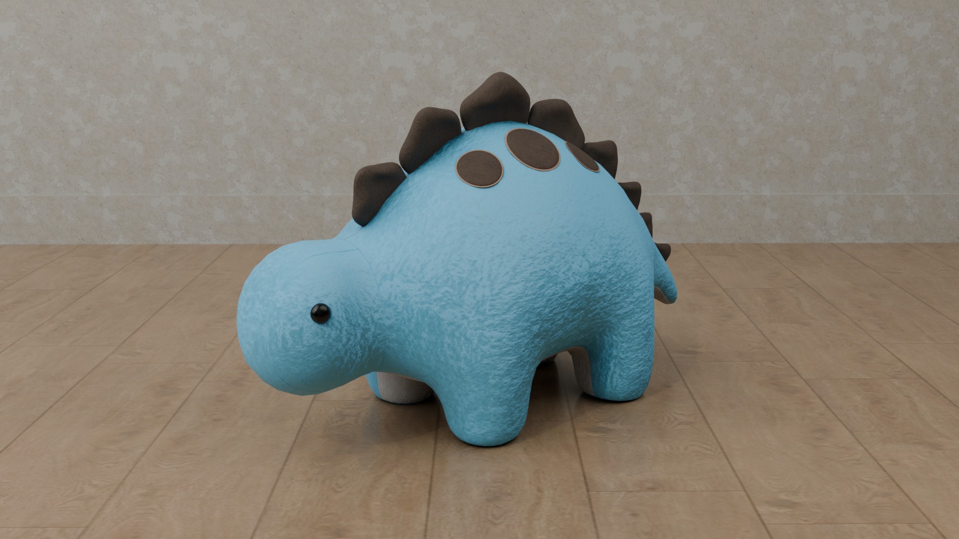 3D Model Collection Dinosaur Plush Toys Duo Set - Stegosaurus and T-Rex ...