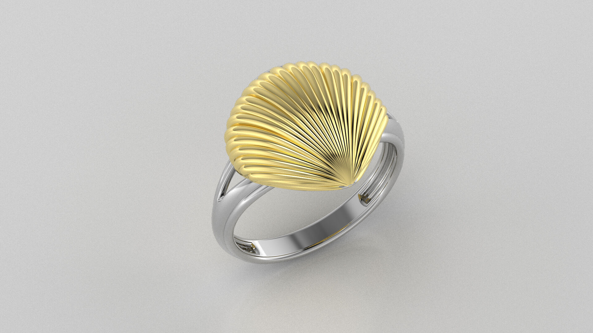 Seashell Ring 3D model 3D printable | CGTrader