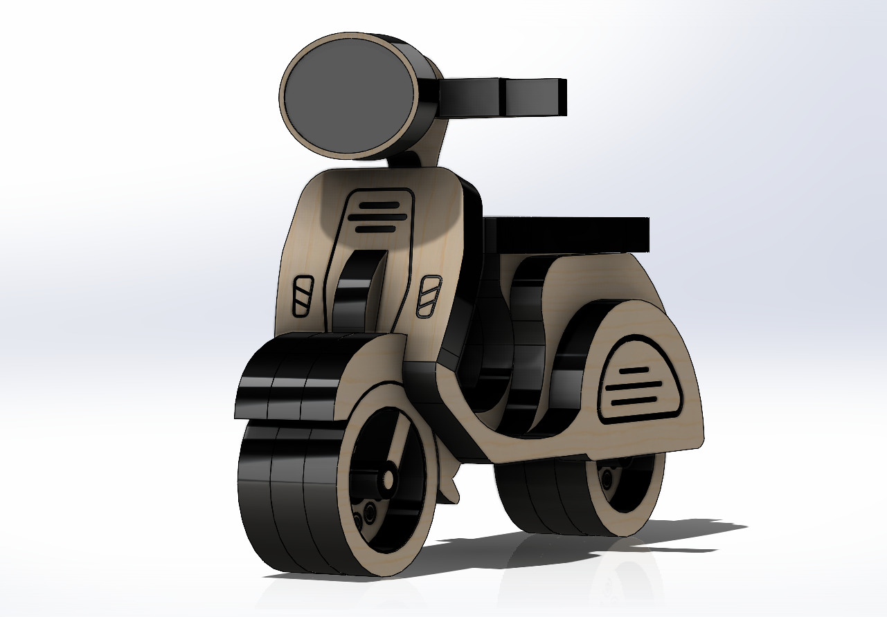 CNC LASER CUTTER AND 3D Printed Motorcycle Model Kit 3D model 3D ...