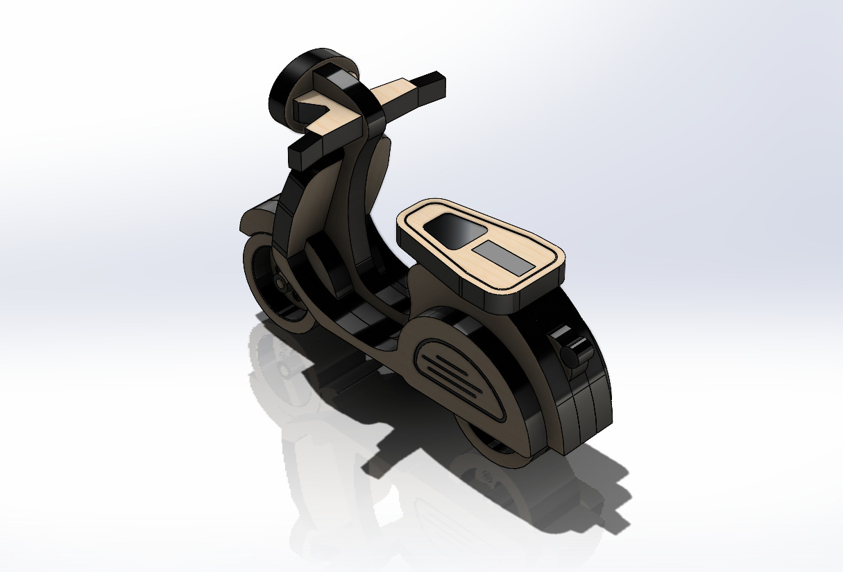 CNC LASER CUTTER AND 3D Printed Motorcycle Model Kit 3D model 3D ...