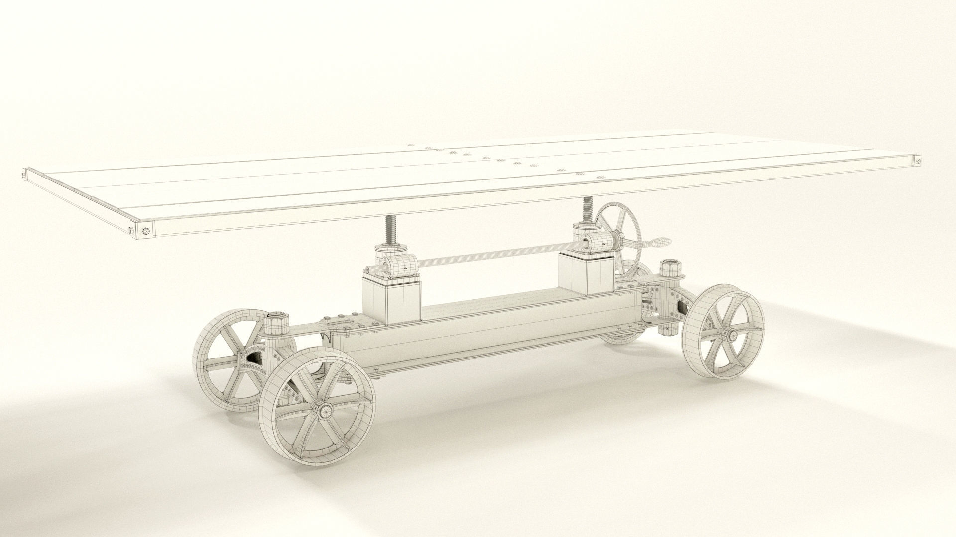 Train Crank Table 3D model | CGTrader