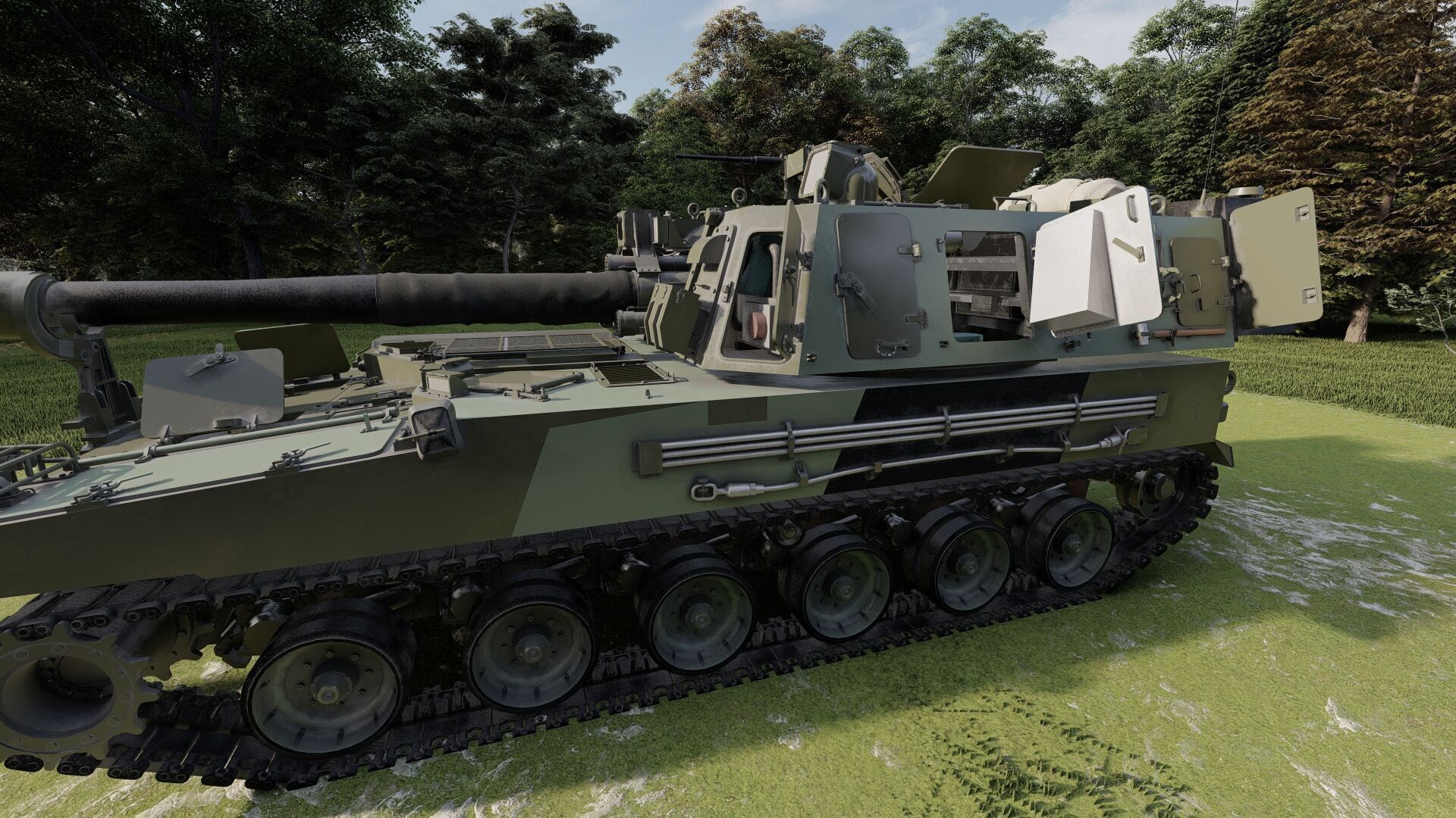 norwegian k9 vidar self-propelled howitzer 3D model | CGTrader